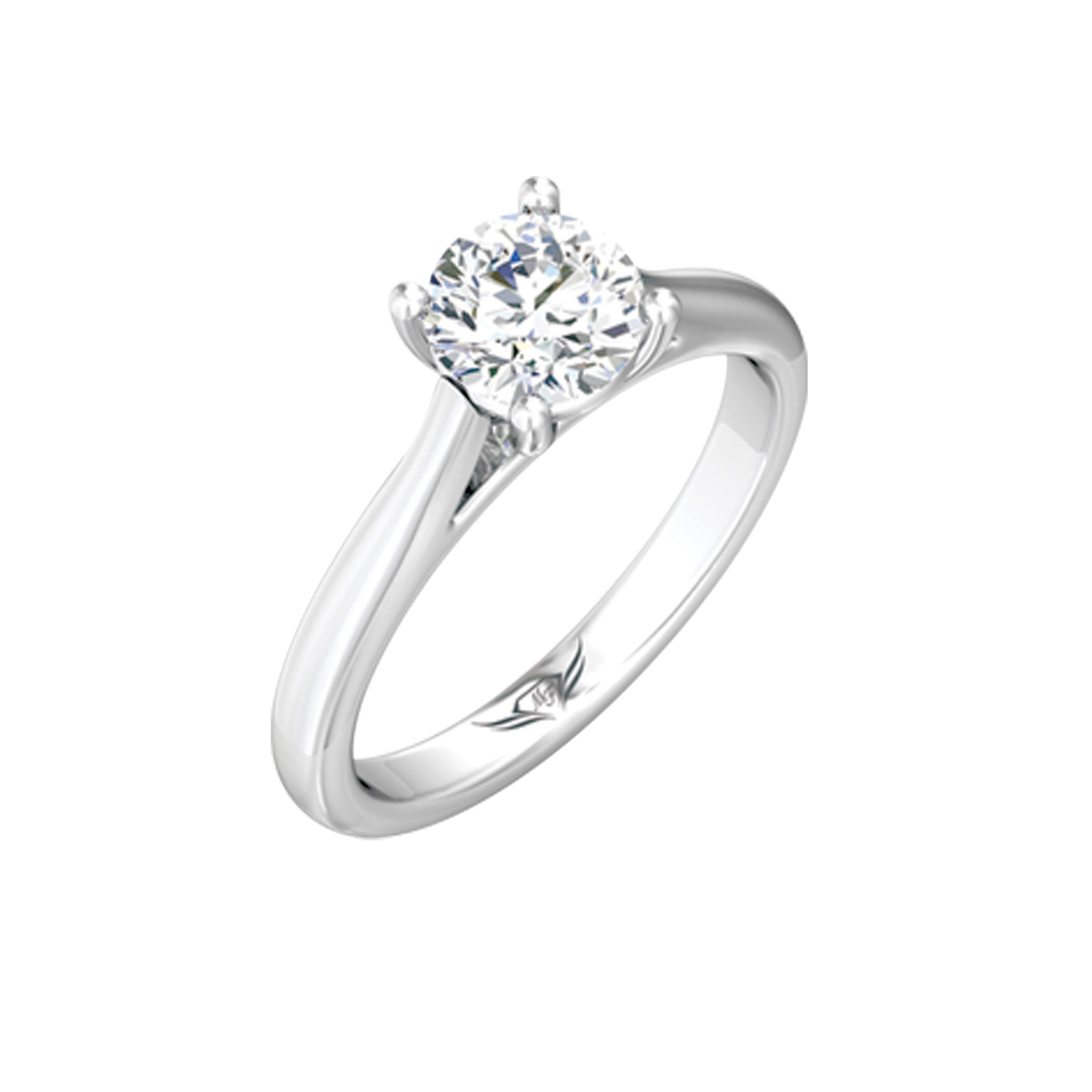 FlyerFit Solitaire Platinum Engagement Ring – Congress Jewelers