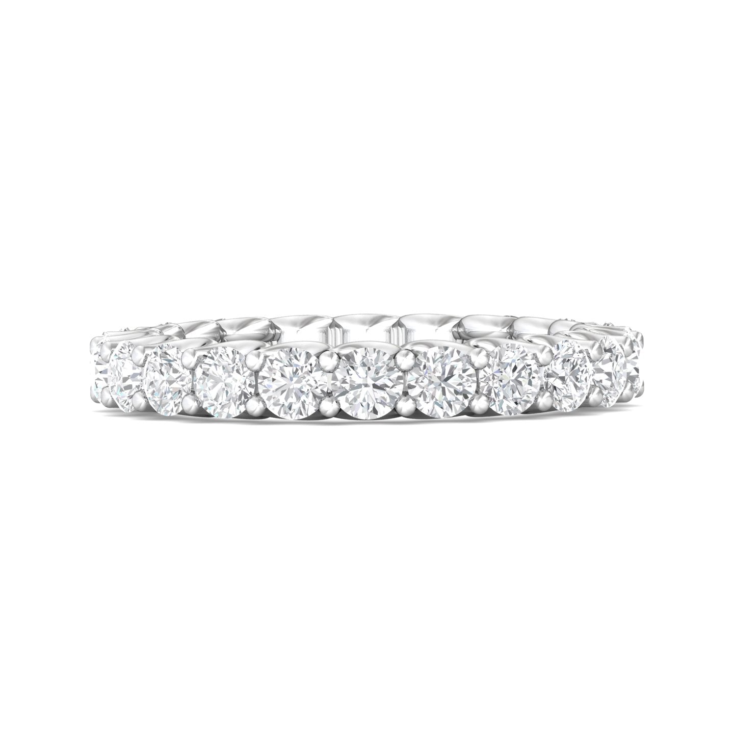 Channel/Shared Prong Wedding Band from the Channel/Shared Prong collec ...